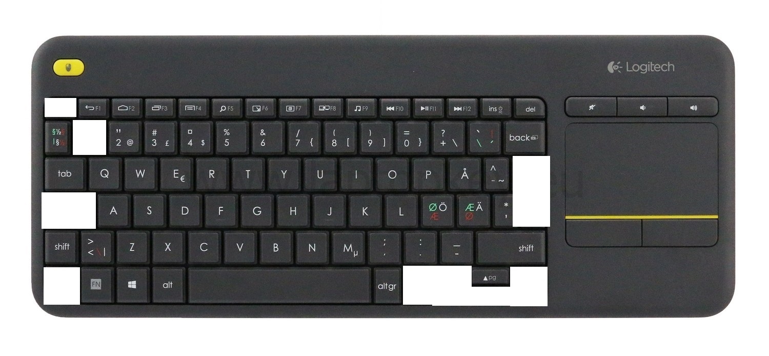 Logitech K400 Plus Teclas para o seu laptop, Teclas para o teclado ...